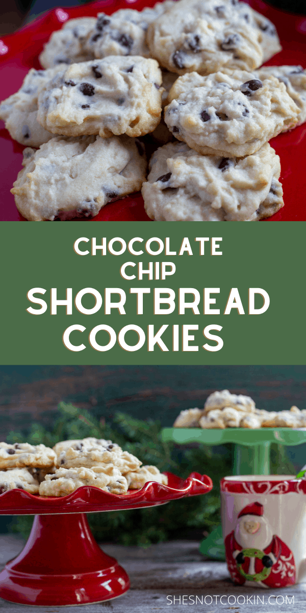 Whipped Chocolate Chip Shortbread | She's Not Cookin'