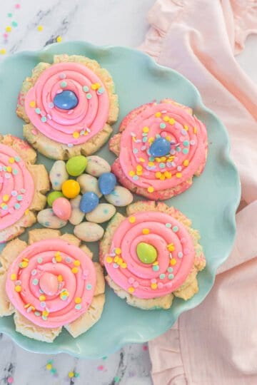 Easter Sugar Cookies (Crumbl Inspired) | She's Not Cookin'