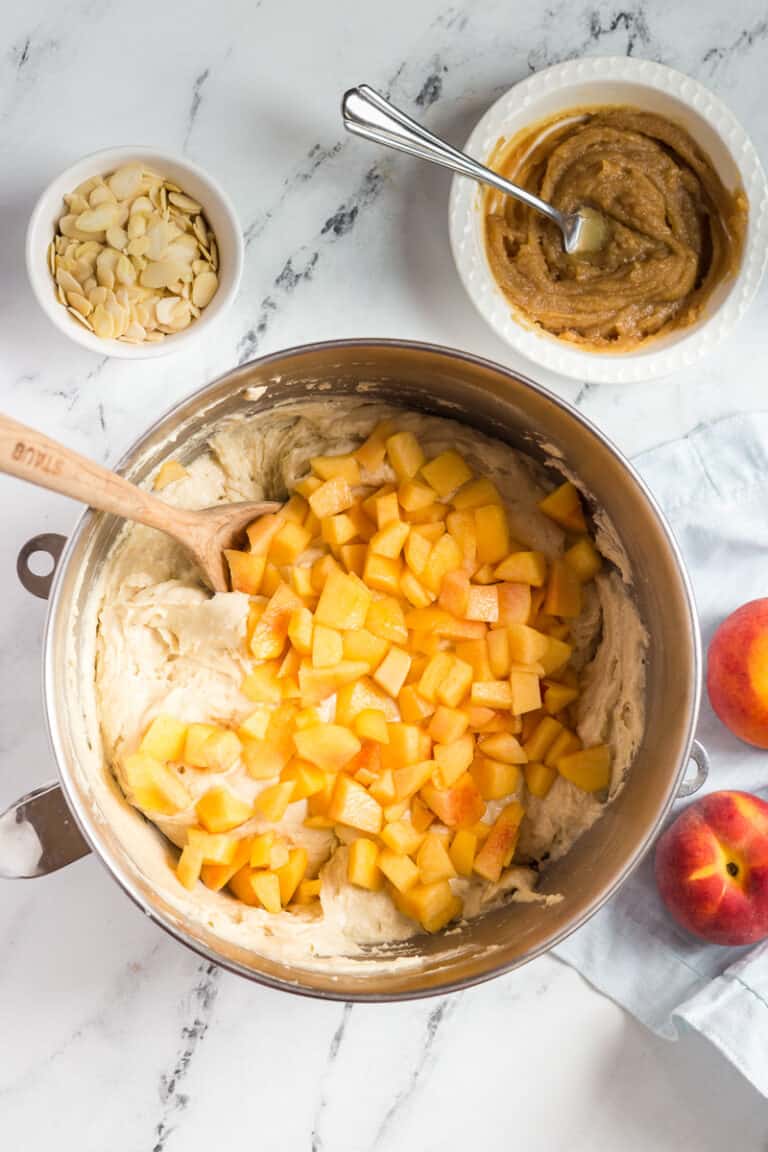 Best Peach Almond Cake Recipe | She's Not Cookin'