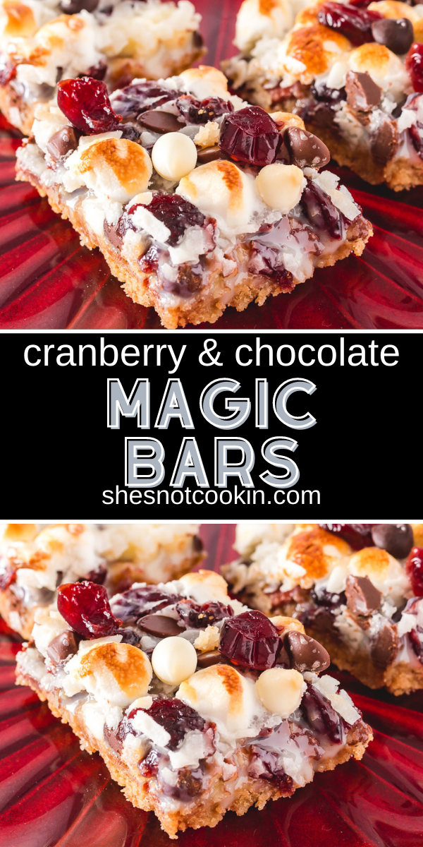 7 Layer Cranberry Magic Bars | She's Not Cookin'