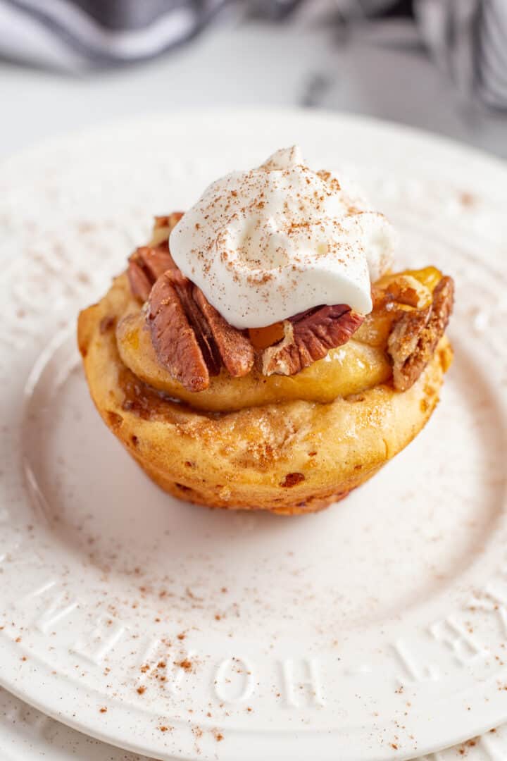 Cinnamon Roll Apple Pie Cups | She's Not Cookin'