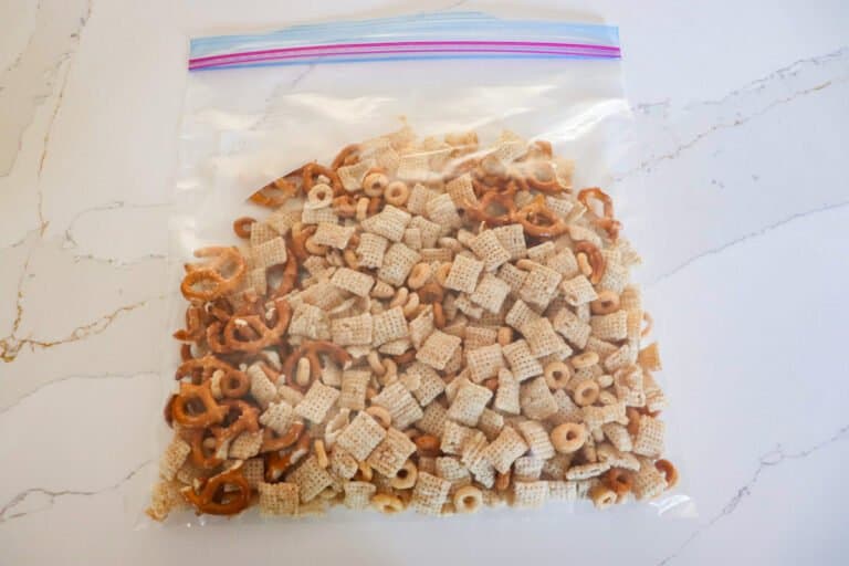 Christmas Chex Mix Recipe with M&M's | She's Not Cookin'