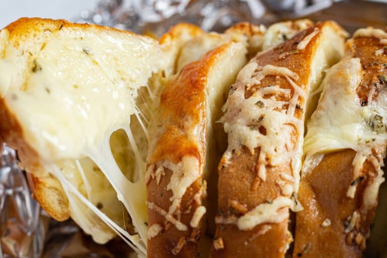 Cheese Stuffed Garlic Bread | She's Not Cookin'