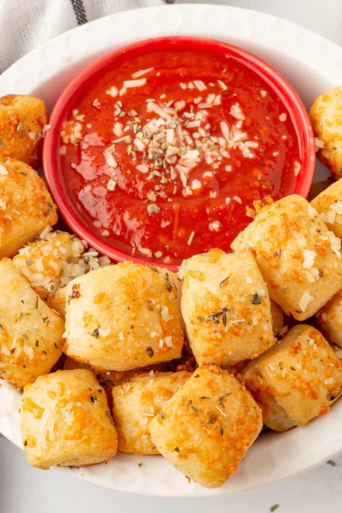 Parmesan Bread Bites Recipe | She's Not Cookin'