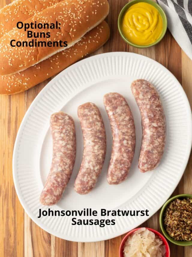 Easy Air Fryer Brats (with Johnsonville Bratwurst) | She's Not Cookin'