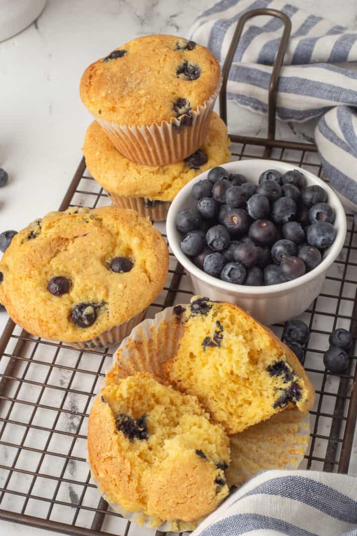 Cake Mix Blueberry Muffins | She's Not Cookin'