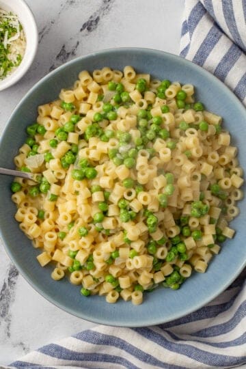 Pasta e Piselli (Italian Pasta and Peas Recipe) | She's Not Cookin'