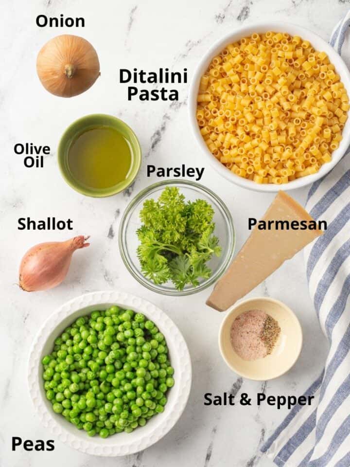 Pasta e Piselli (Italian Pasta and Peas Recipe) | She's Not Cookin'