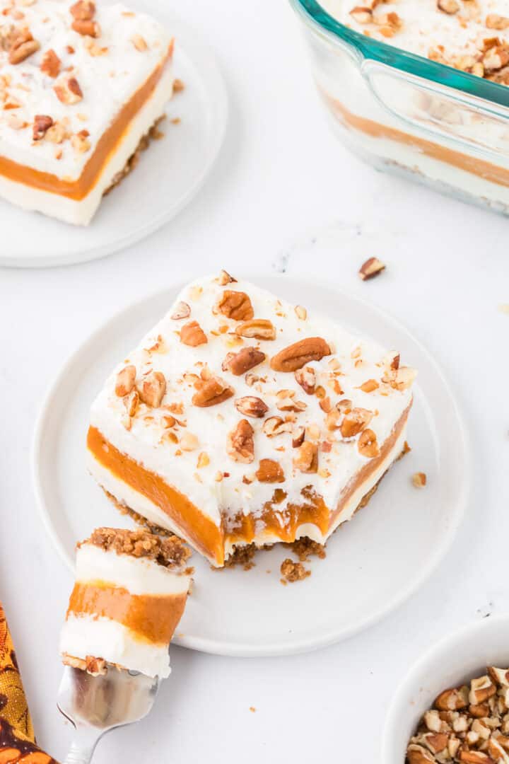 BEST Pumpkin Delight Recipe (Easy No-Bake Dessert) | She's Not Cookin'