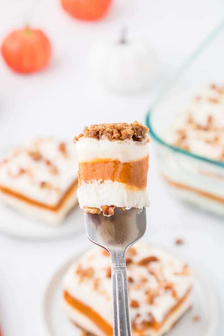 BEST Pumpkin Delight Recipe (Easy No-Bake Dessert) | She's Not Cookin'