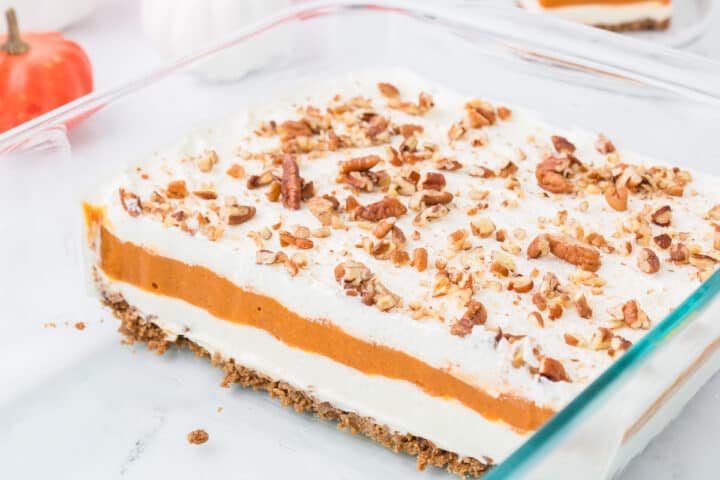 BEST Pumpkin Delight Recipe (Easy No-Bake Dessert) | She's Not Cookin'