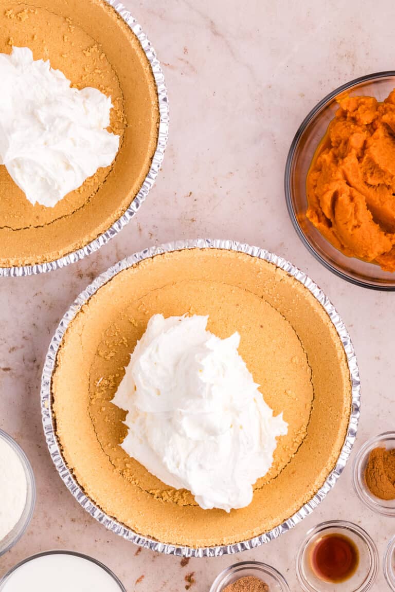 Easy No Bake Pumpkin Pie Recipe (With Cream Cheese) | She's Not Cookin'