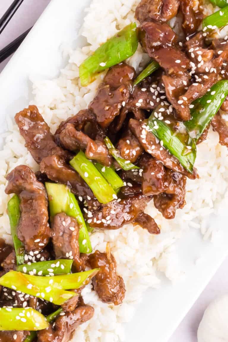 Mongolian Beef (Easy to Make in 20 Minutes) | She's Not Cookin'