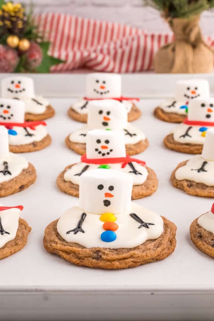 Melted Snowman Cookies | She's Not Cookin'