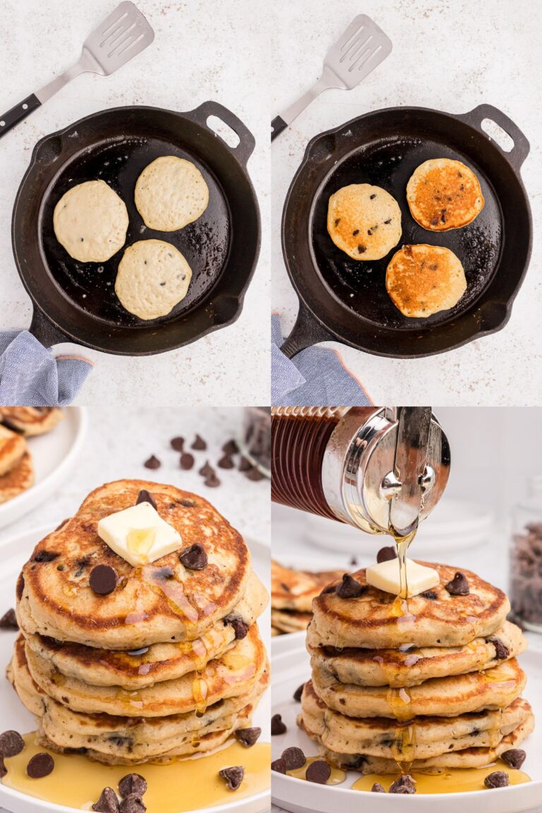 Chocolate Chip Pancakes | She's Not Cookin'