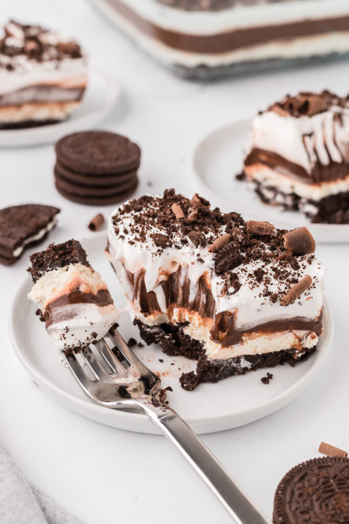 No Bake Chocolate Lasagna | She's Not Cookin'