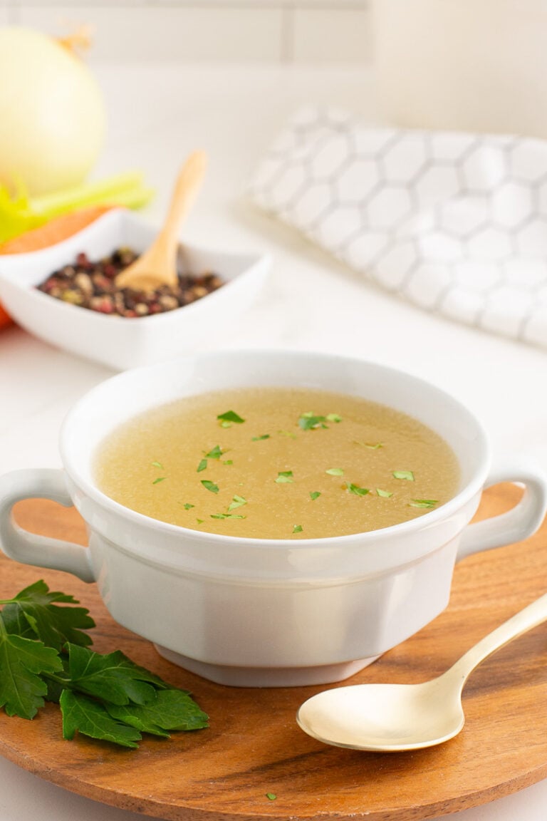 Easy Homemade Chicken Broth Recipe | She's Not Cookin'