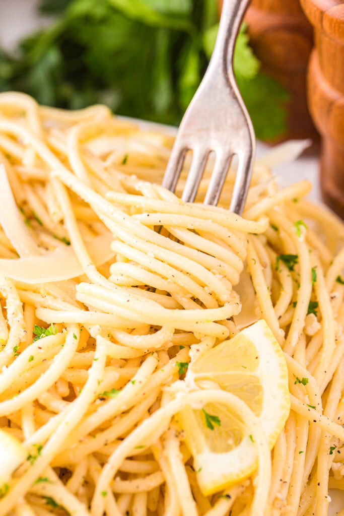 Easy Lemon Garlic Parmesan Pasta (20 minutes) | She's Not Cookin'