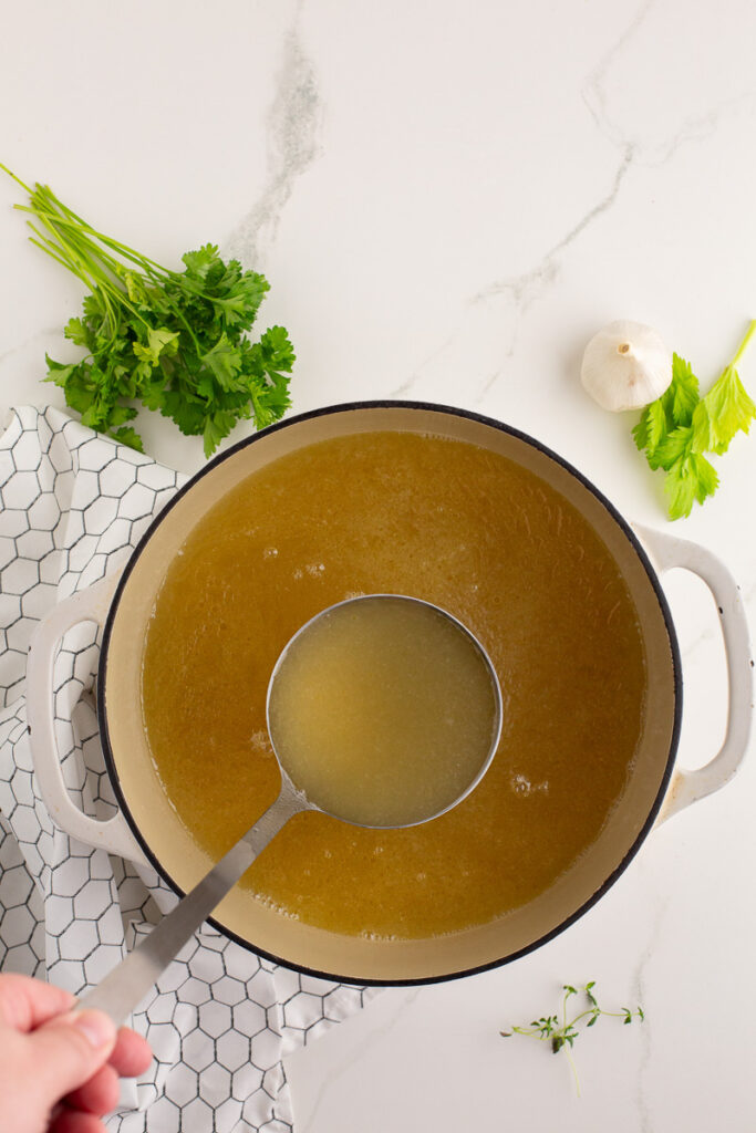 Easy Homemade Chicken Broth Recipe | She's Not Cookin'