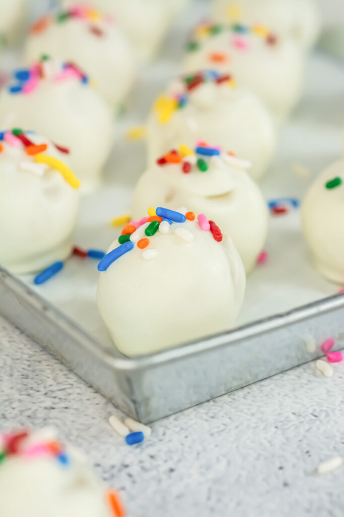 Vanilla Cake Balls | She's Not Cookin'