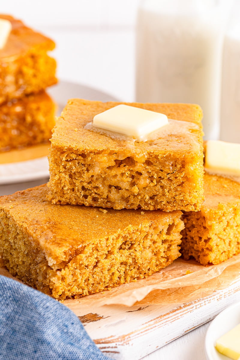 Moist Sweet Cornbread Recipe | She's Not Cookin'