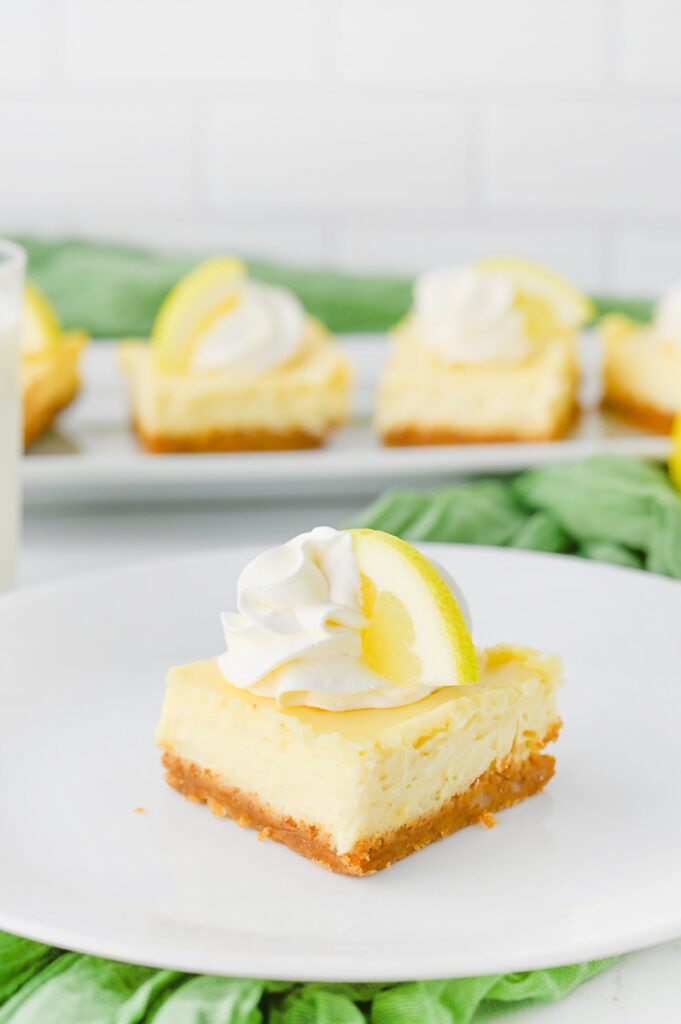 Lemon Cheesecake Bars | She's Not Cookin'