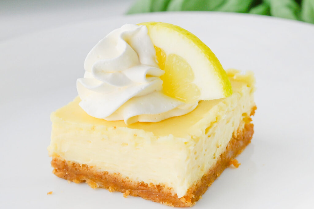 Lemon Cheesecake Bars | She's Not Cookin'