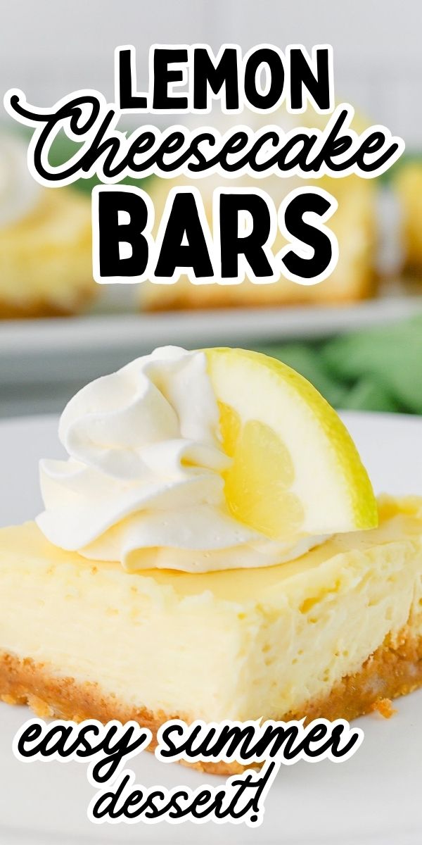 Lemon Cheesecake Bars | She's Not Cookin'