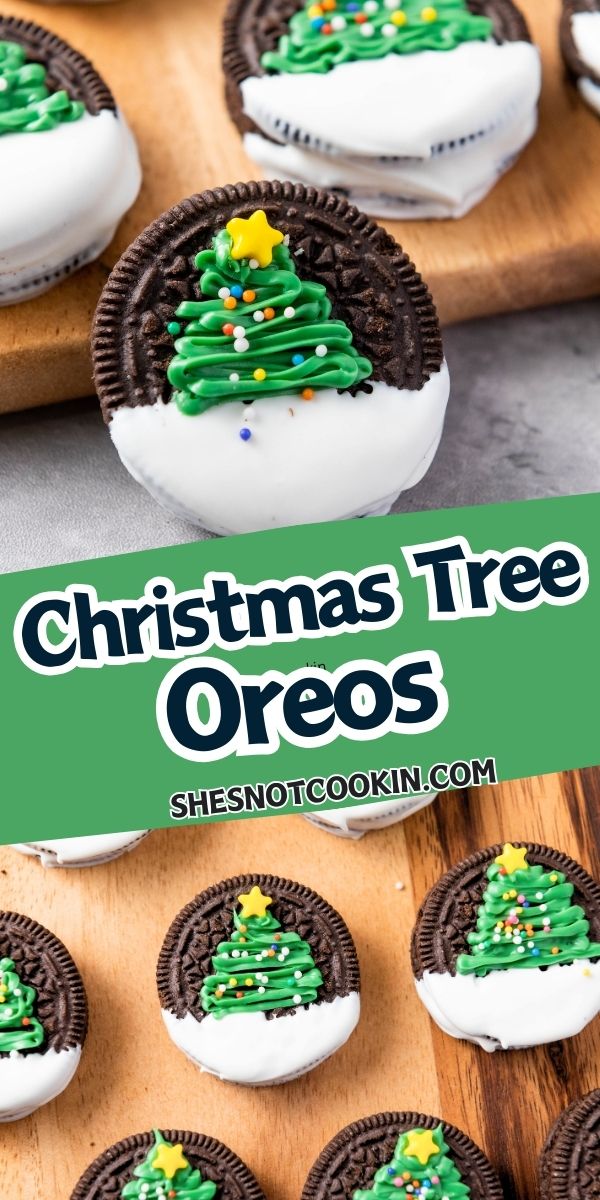 Christmas Tree Oreos | She's Not Cookin'
