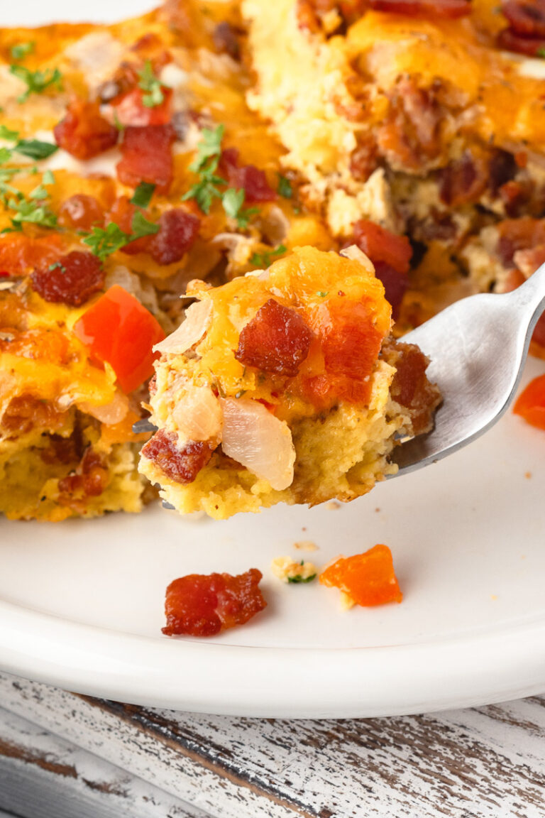 Bacon Egg and Cheese Breakfast Casserole | She's Not Cookin'