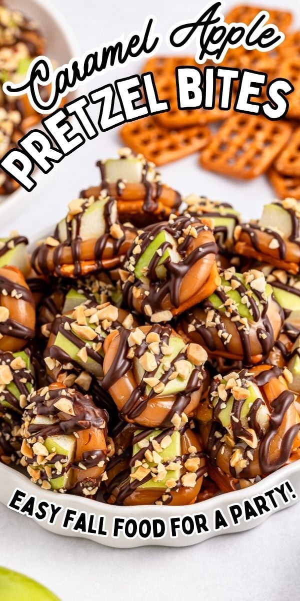 Caramel Apple Pretzel Bites | She's Not Cookin'