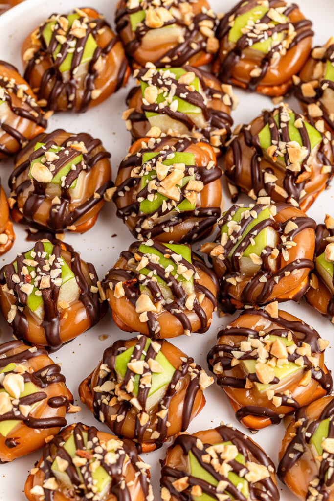 Caramel Apple Pretzel Bites | She's Not Cookin'
