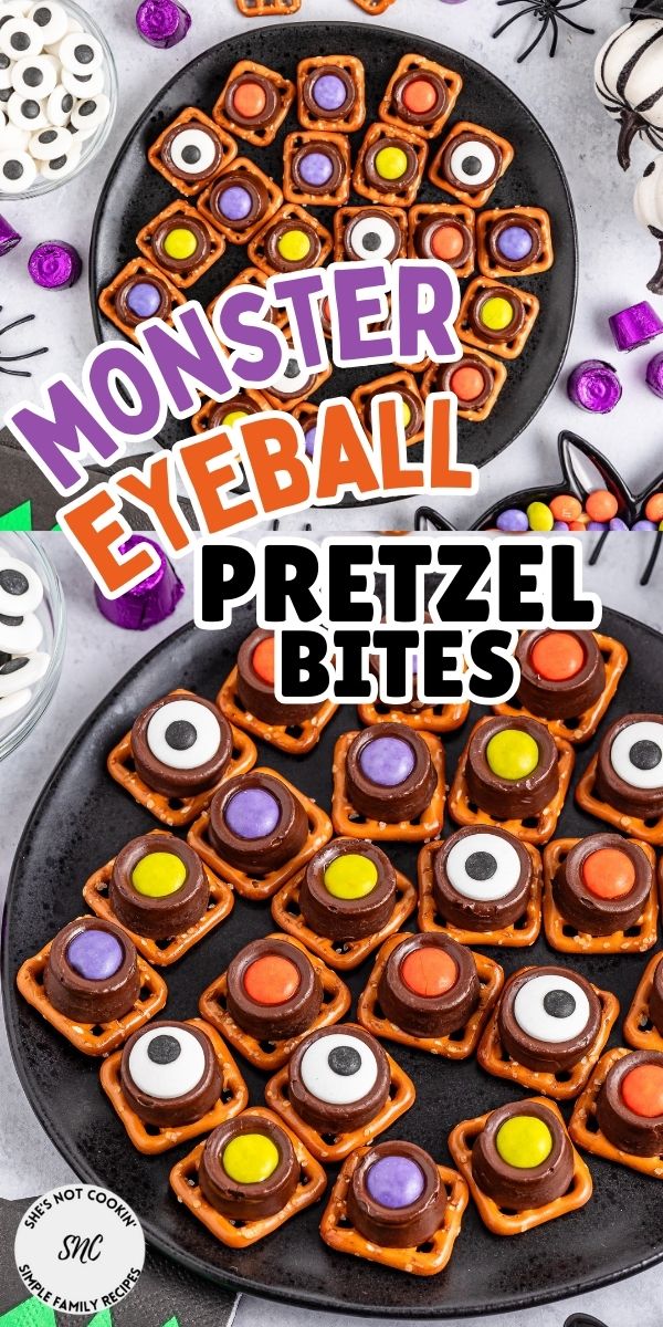 Monster Eyeball Rolo Pretzels | She's Not Cookin'