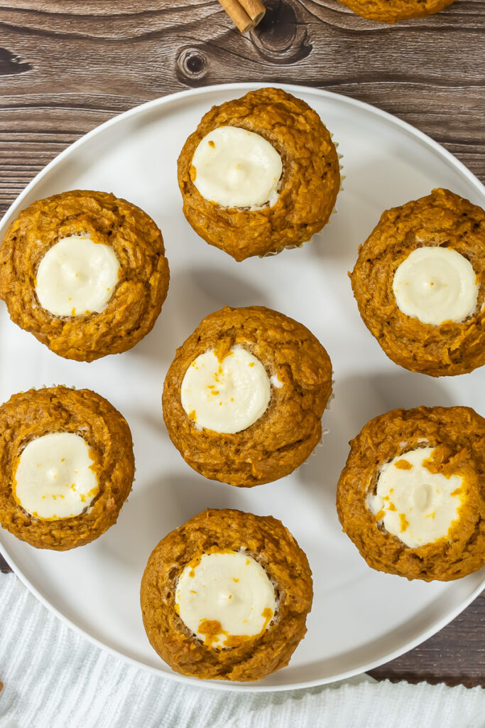 Pumpkin Cream Cheese Muffins | She's Not Cookin'