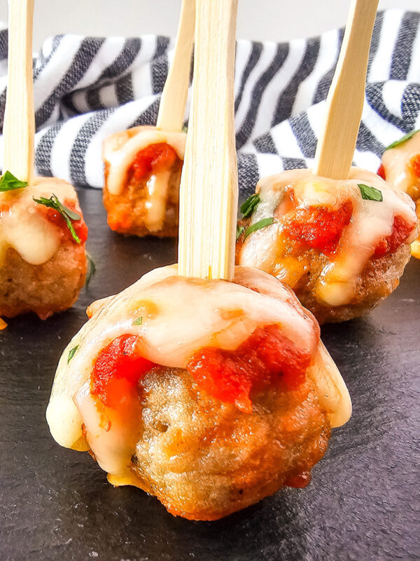 Meatball Marinara Bites (4 Ingredients) | She's Not Cookin'