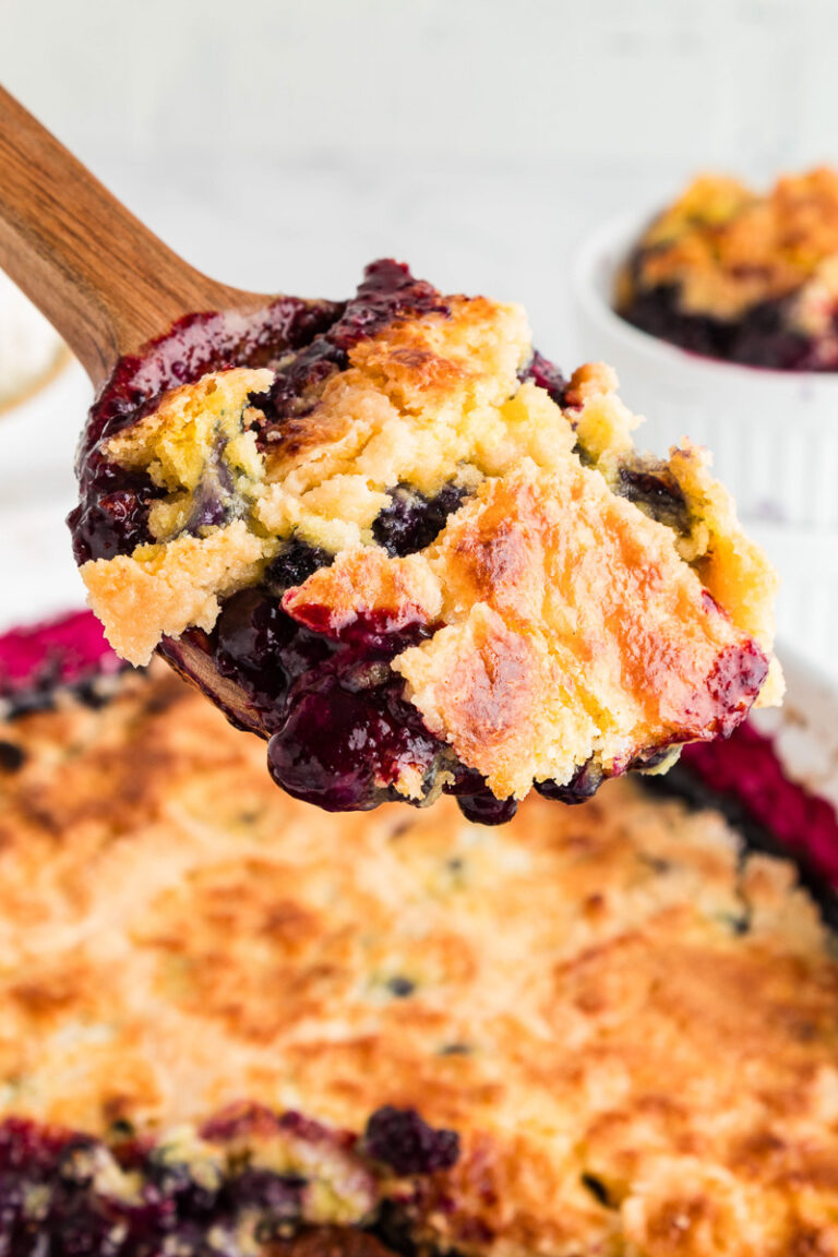 Blueberry Dump Cake With Cake Mix | She's Not Cookin'