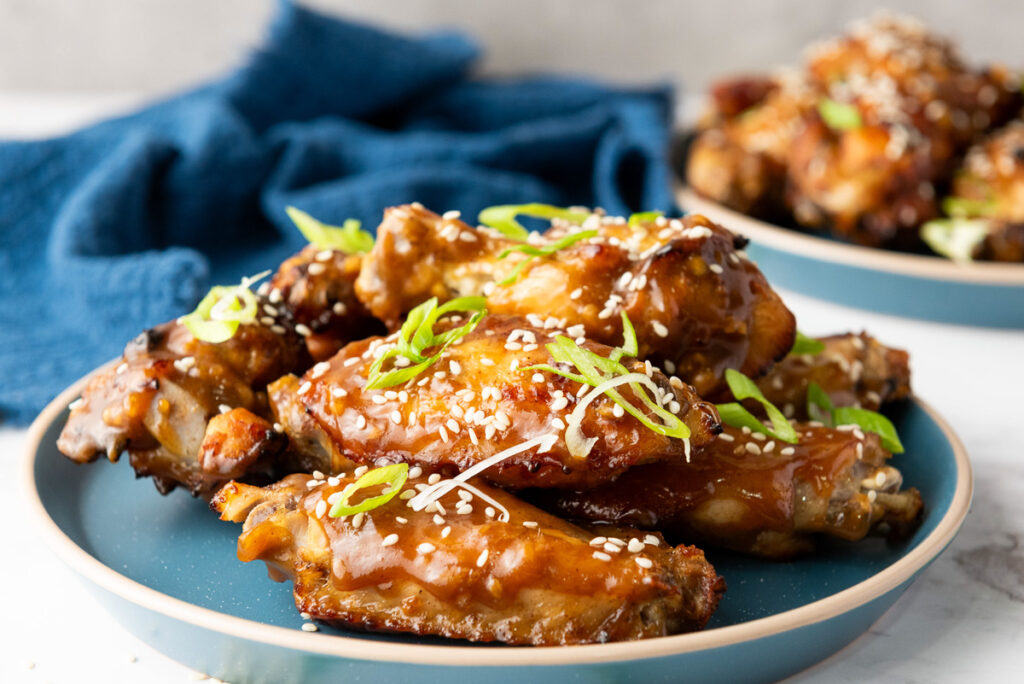Crispy Baked Asian Sticky Chicken Wings | She's Not Cookin'