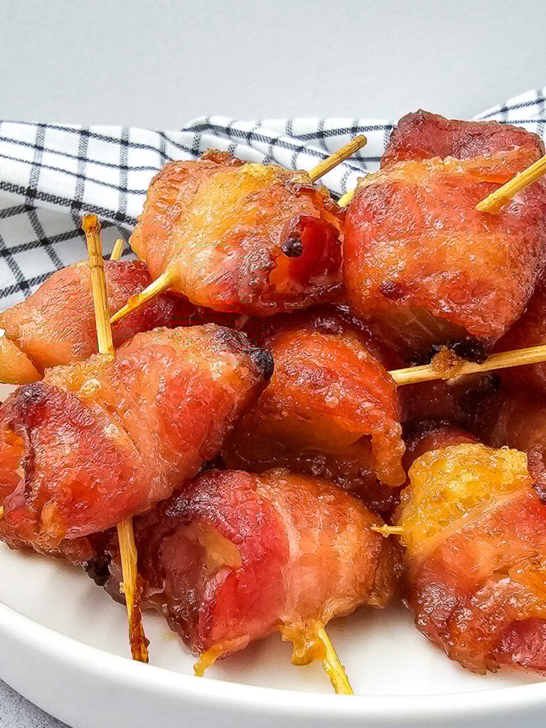Bacon Wrapped Pineapple Bites | She's Not Cookin'