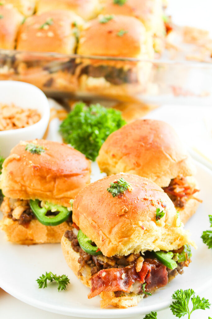 Cowboy Sliders With Ground Beef | She's Not Cookin'