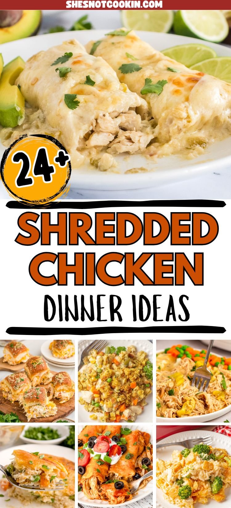 Shredded Chicken Recipes For Dinner | She's Not Cookin'