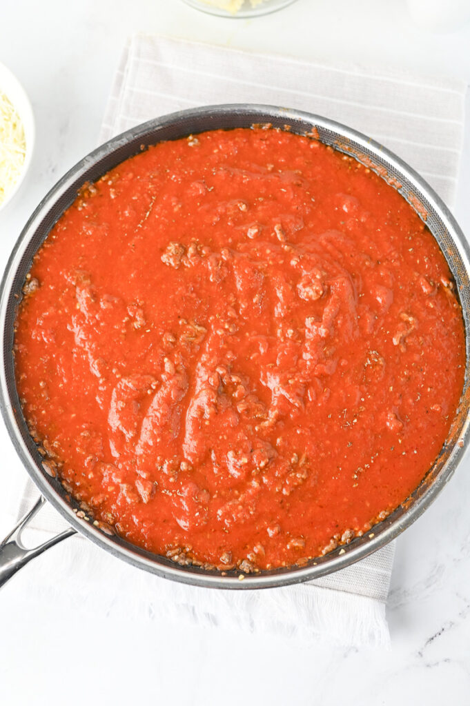 Crockpot Ravioli Lasagna | She's Not Cookin'